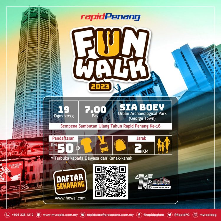 Rapid Penang Fun Walk 2023 sempena ulang tahun Rapid Penang yang ke-16 ...